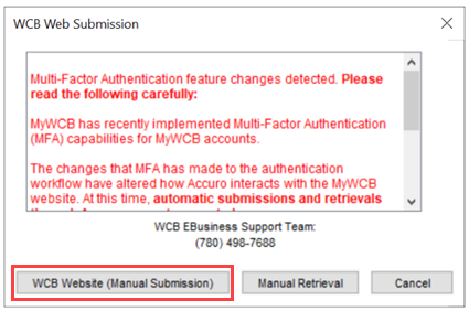 Alberta myWCB Manual Submission and Remittance Retrieval