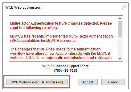 Alberta myWCB Manual Submission and Remittance Retrieval