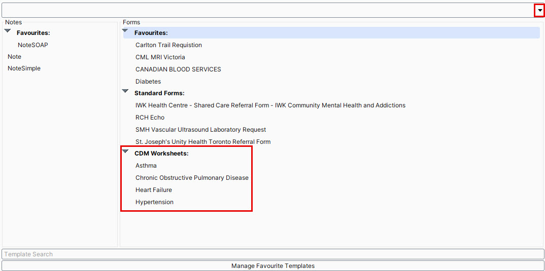 Encounter Notes and Forms