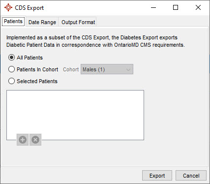 CDS Diabetes Export