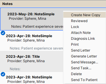 Encounter Notes and Forms