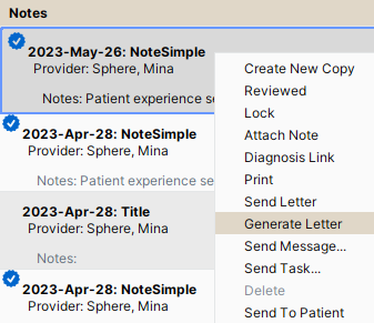 Encounter Notes and Forms