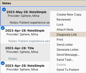 Encounter Notes and Forms