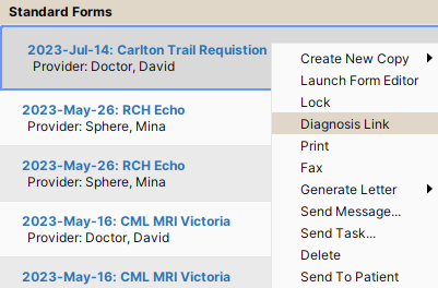 Encounter Notes and Forms