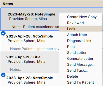 Encounter Notes and Forms