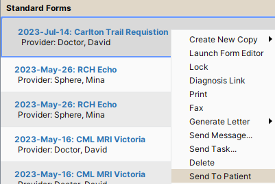 Encounter Notes and Forms