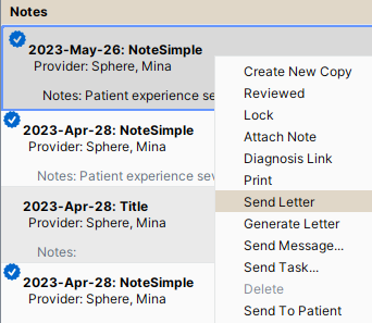 Encounter Notes and Forms